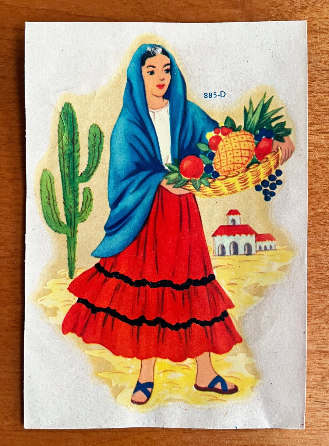 Vintage Decal in Original Packaging Pretty Mexican Girl - Etsy