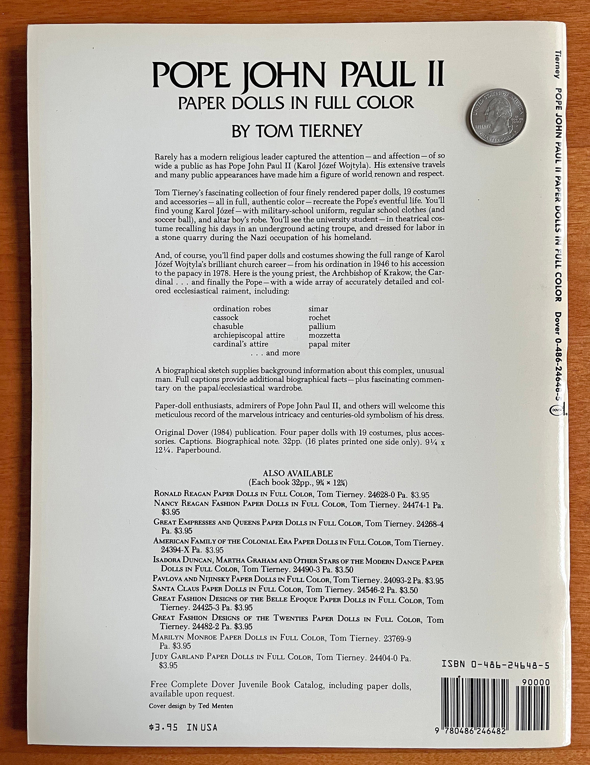 Vintage Paper Doll Book Pope John Paul II in Full Color - Etsy