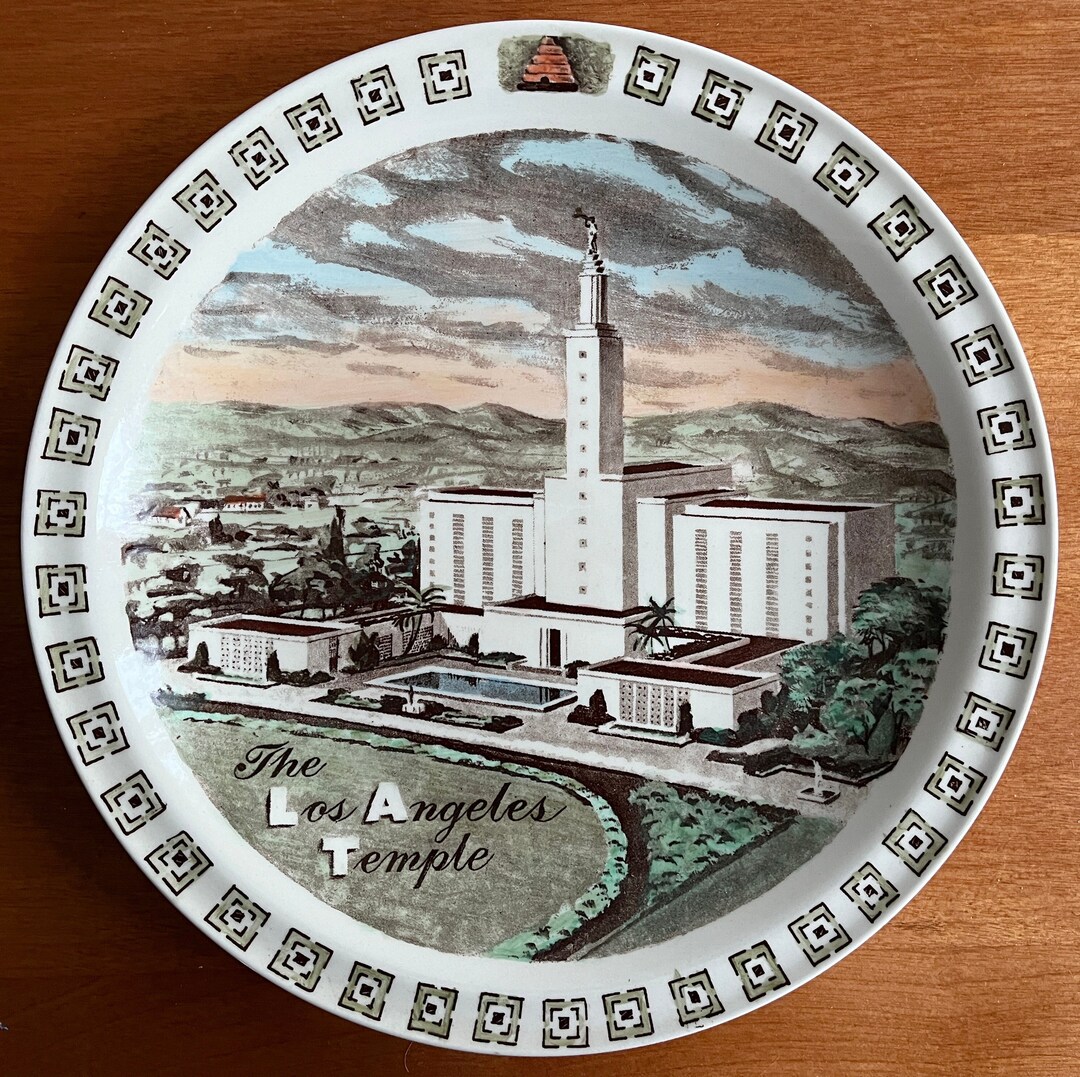 RARE Vernon Kilns Los Angeles Temple Plate LDS Mormon - Etsy