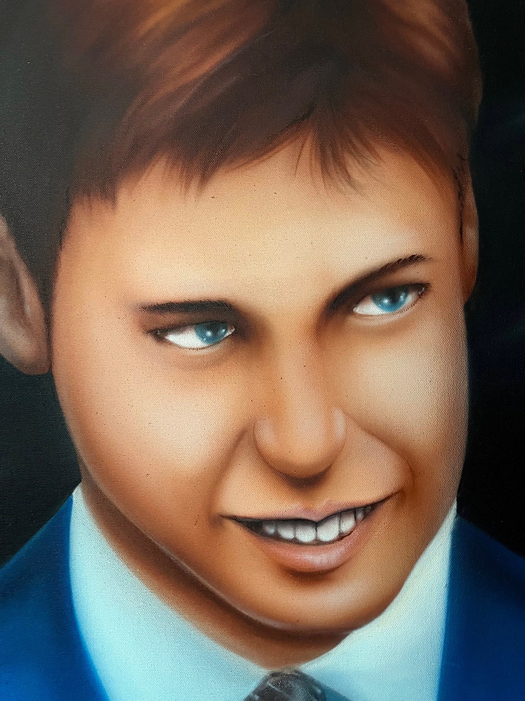 Airbrush Painting of William, Prince of Wales as a Teenager - Etsy