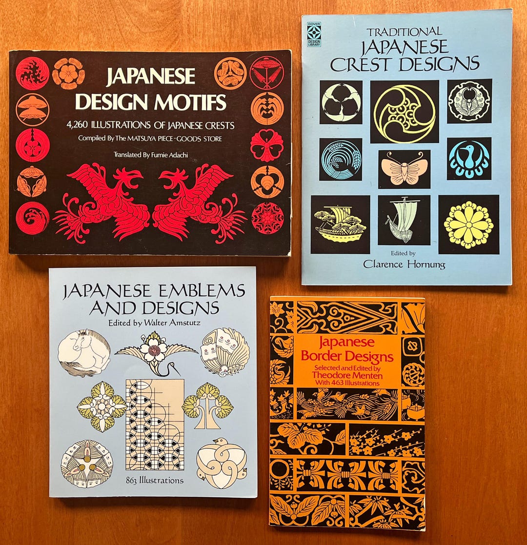 4 Dover Books Design Reference Japan Japanese Art Motifs - Etsy