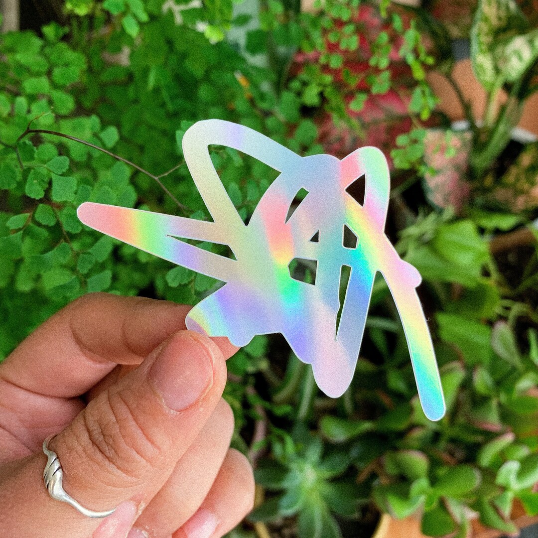 Holographic Scribble Sticker - Etsy