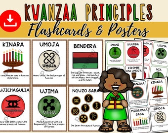 Kwanzaa Vocabulary Flashcards & Posters Set - Holidays Around the World ...