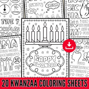 Celebrate Kwanzaa Coloring Pages - Kwanza Principles Coloring Sheets (k ...