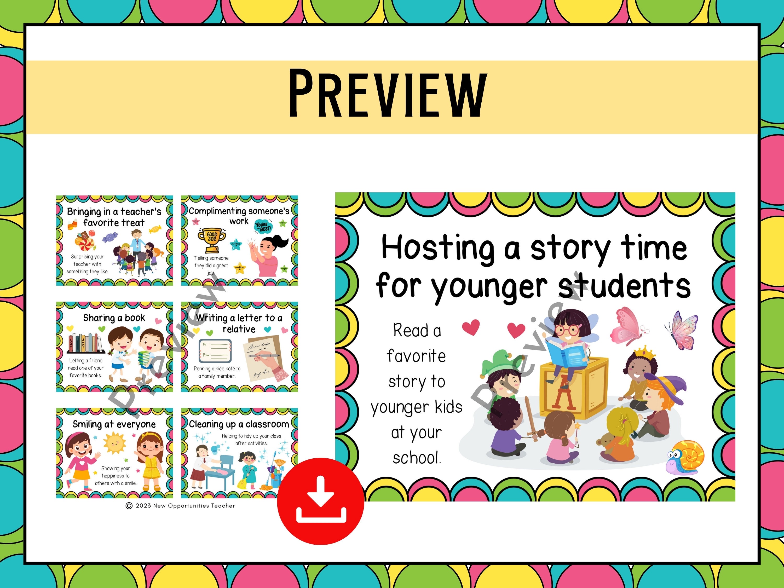 100 Acts of Kindness Posters & Bonus Flashcards Celebrate 100 Days of ...