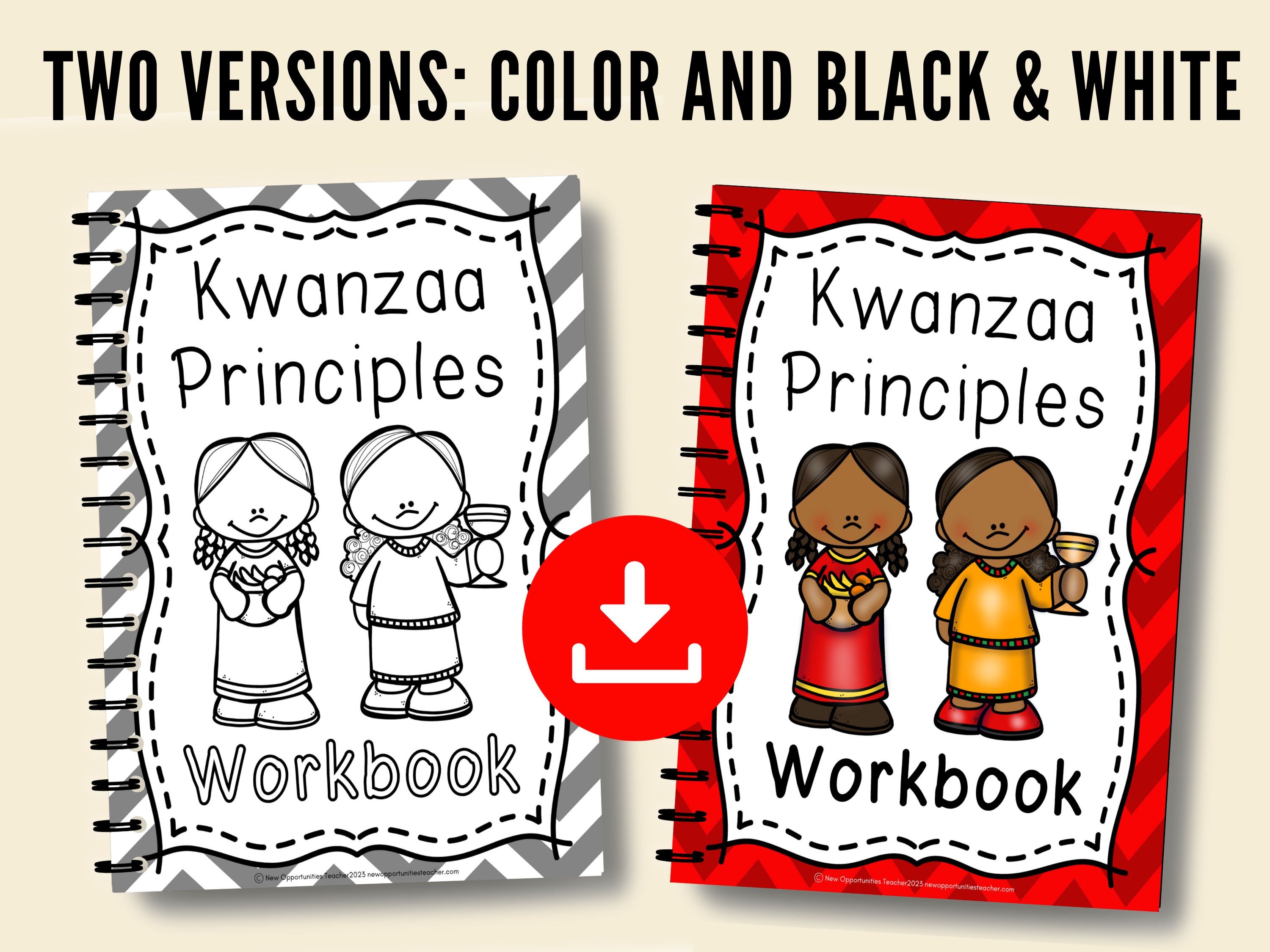 Celebrate Kwanzaa With Our Engaging Kindergarten Workbook - Etsy