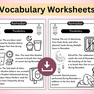 Ramadan Mubarak Reading Comprehension Passage | Printable Ramadan and ...