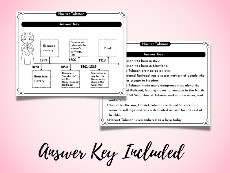 Harriet Tubman Reading Comprehension Passage Black History Month Social ...