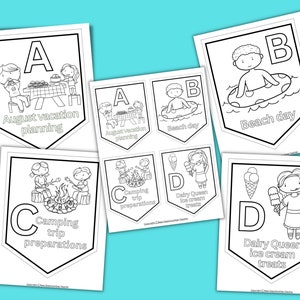 ABC Countdown to Summer Bulletin Board Coloring Pages | Alphabet ...