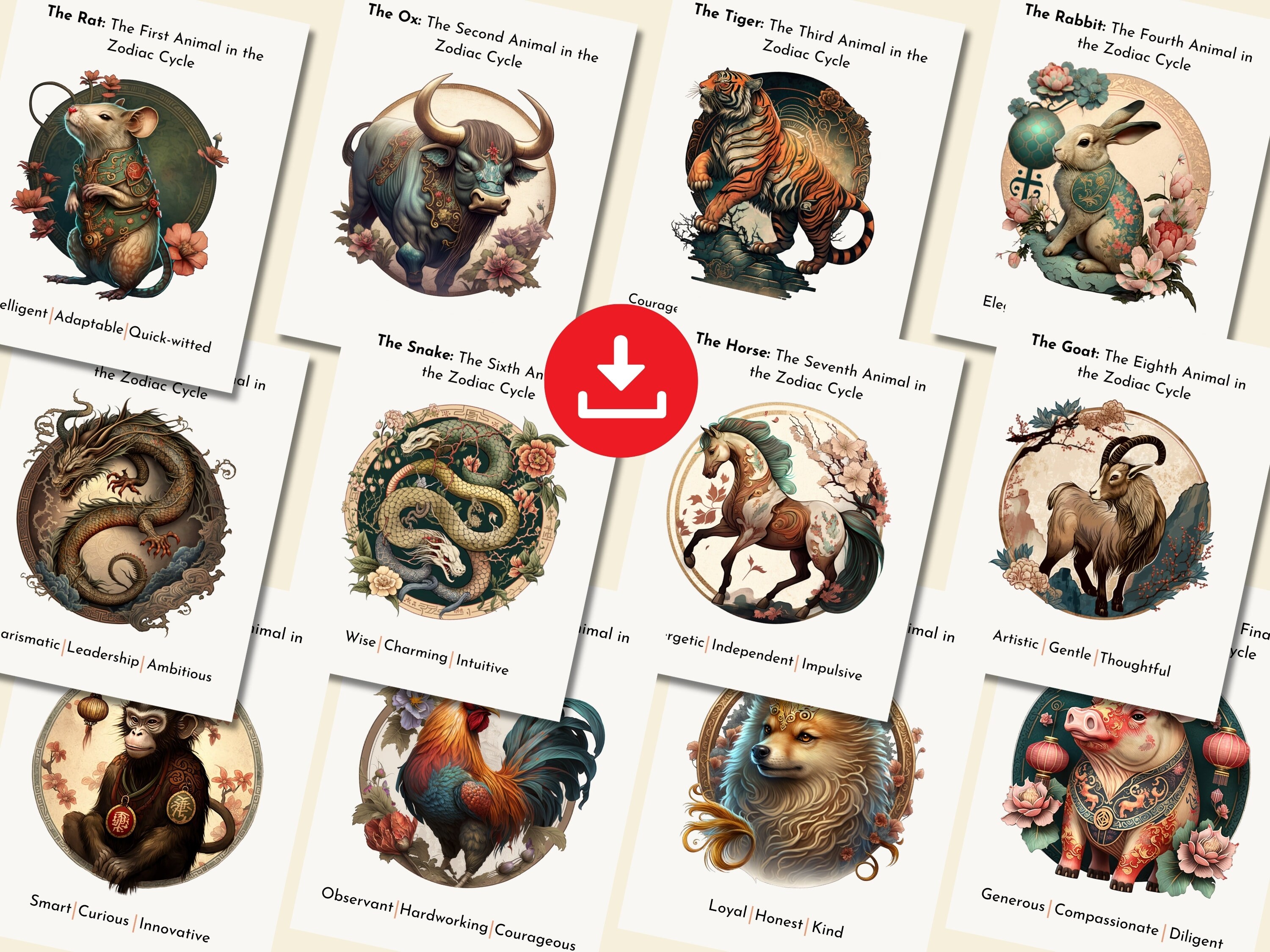 Zodiac Animal Posters – Lunar New Year Classroom Decor (PDF Download ...
