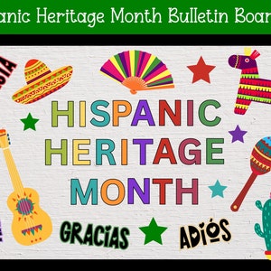 Hispanic Heritage Month Bulletin Board Kit | Classroom Decor (PDF) - Etsy