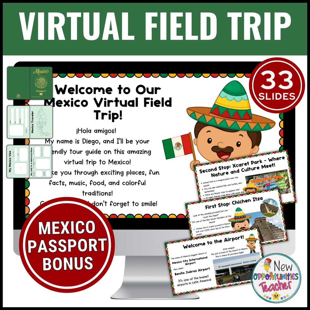 Mexico Virtual Field Trip, Google Slides Presentation, Passport ...