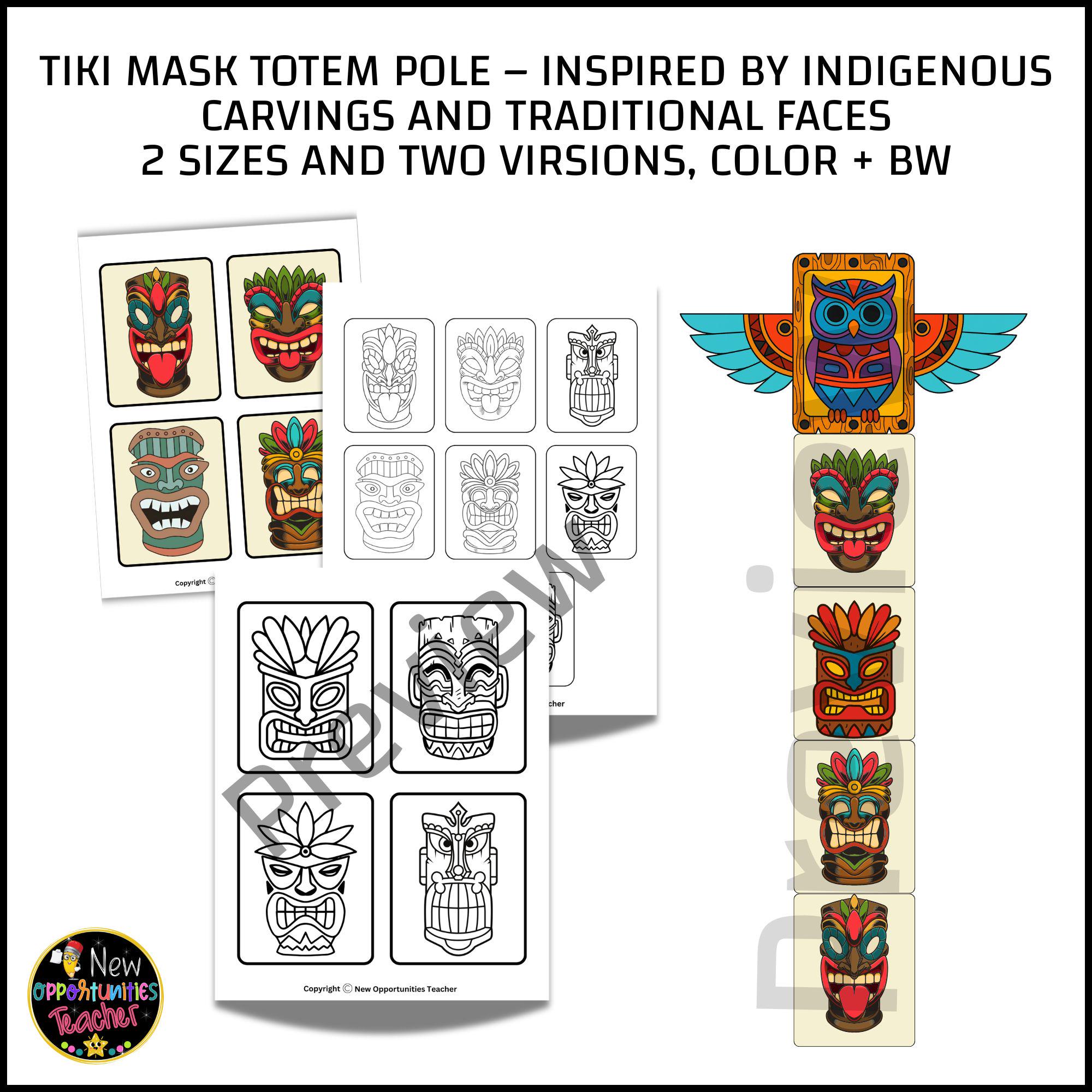 Native American Heritage Month Totem Pole Craft Activities, November ...