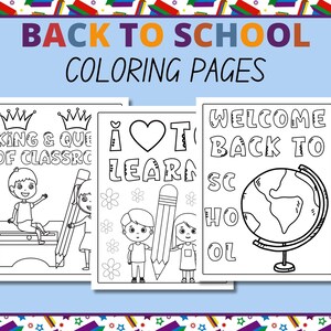 Back to School Coloring Pages | First Day of School Coloring Sheets ...