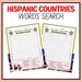 National Hispanic Heritage Month Word Search Puzzles | Hispanic ...