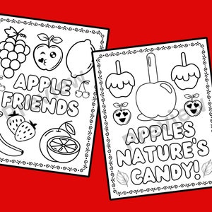 Apple Coloring Pages | Apples Coloring Sheets | Fall Autumn Coloring ...