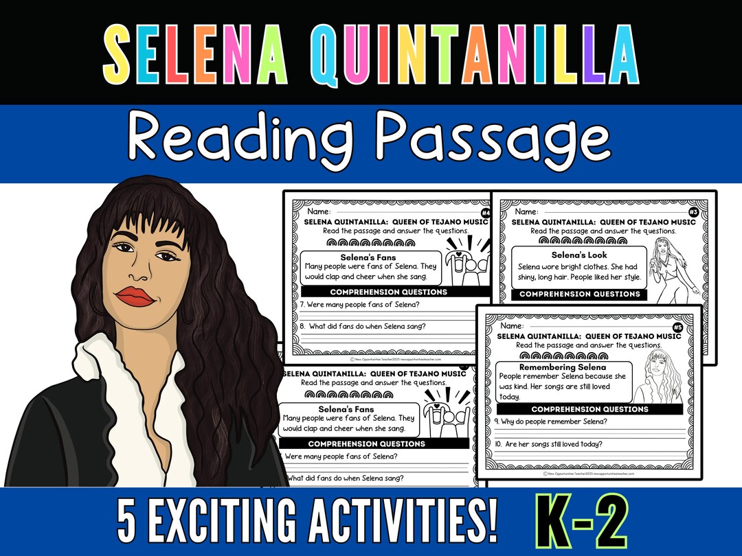 Selena Quintanilla Reading Comprehension | Timeline | Vocabulary ...