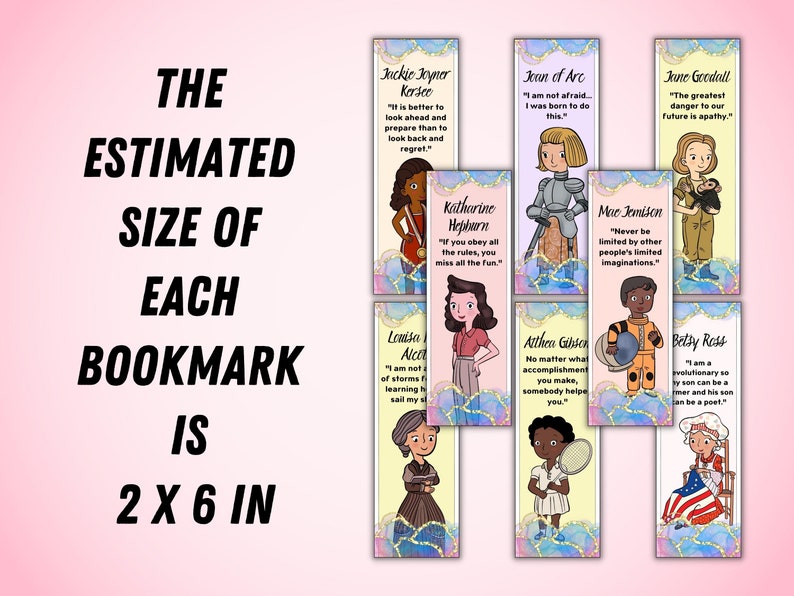 Printable Women's History Month Bookmarks Set | Famous Women in Histor ...