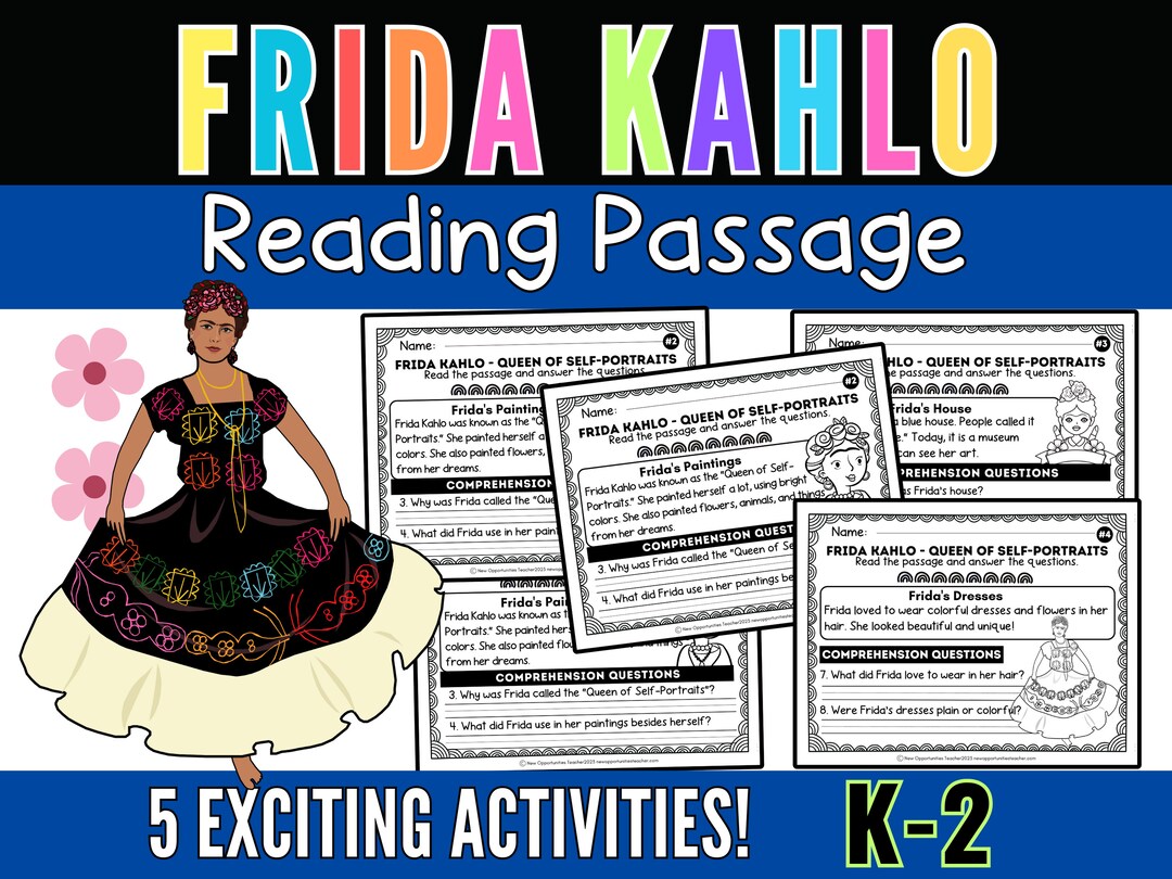 Frida Kahlo Reading Comprehension Passages Timeline Vocabulary ...