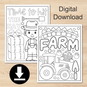 Farm Coloring Pages, Funny Animals Coloring Sheets for Kids and ...