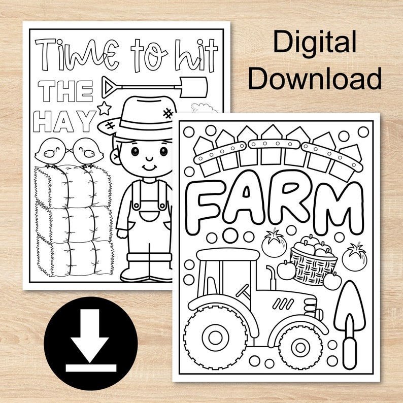 Farm Coloring Pages, Funny Animals Coloring Sheets for Kids and ...