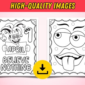 April Fools' Day Coloring Pages | April Fools' Day Printable Coloring ...