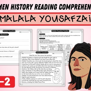 Malala Yousafzai Reading Comprehension Passage | Women History Month ...