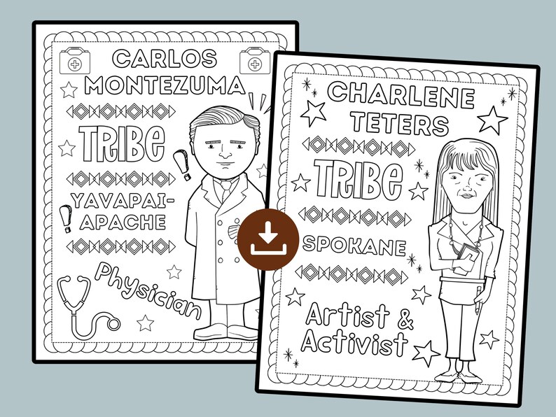 Native American Heritage Month Coloring Pages - Native American Notable ...