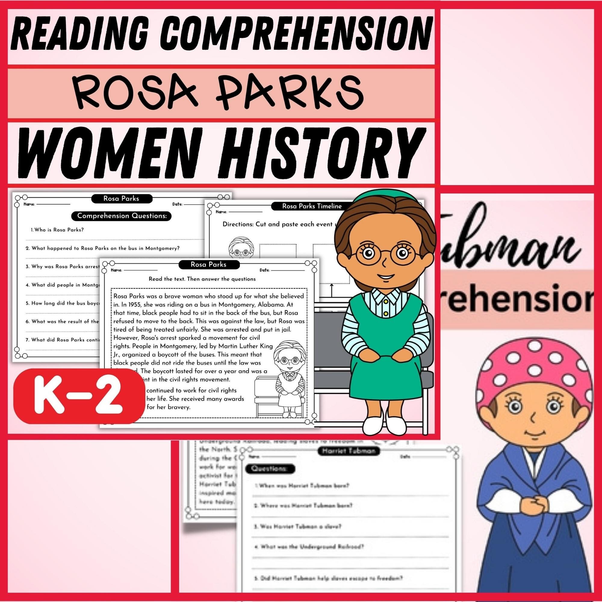 Women's History Month Reading Comprehension Passage BUNDLE 10 Famous ...