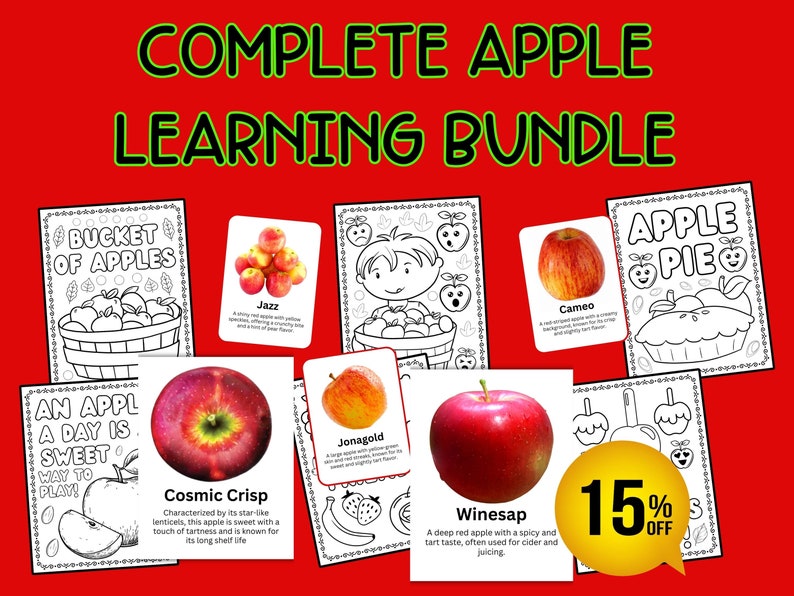 Apple Coloring Pages | Apples Coloring Sheets | Fall Autumn Coloring ...
