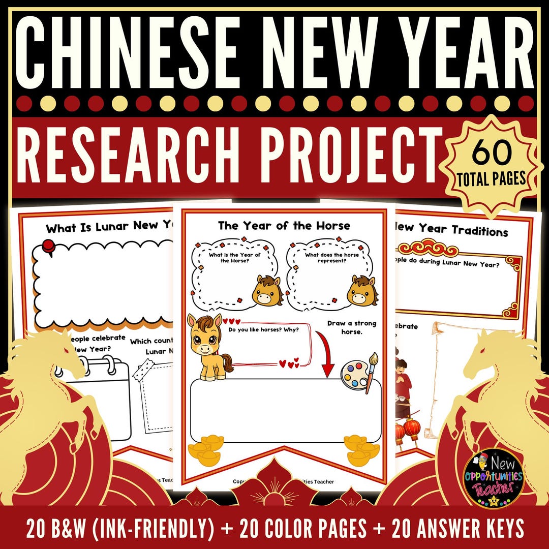 Chinese Lunar New Year Research Project | Year of the Horse February ...