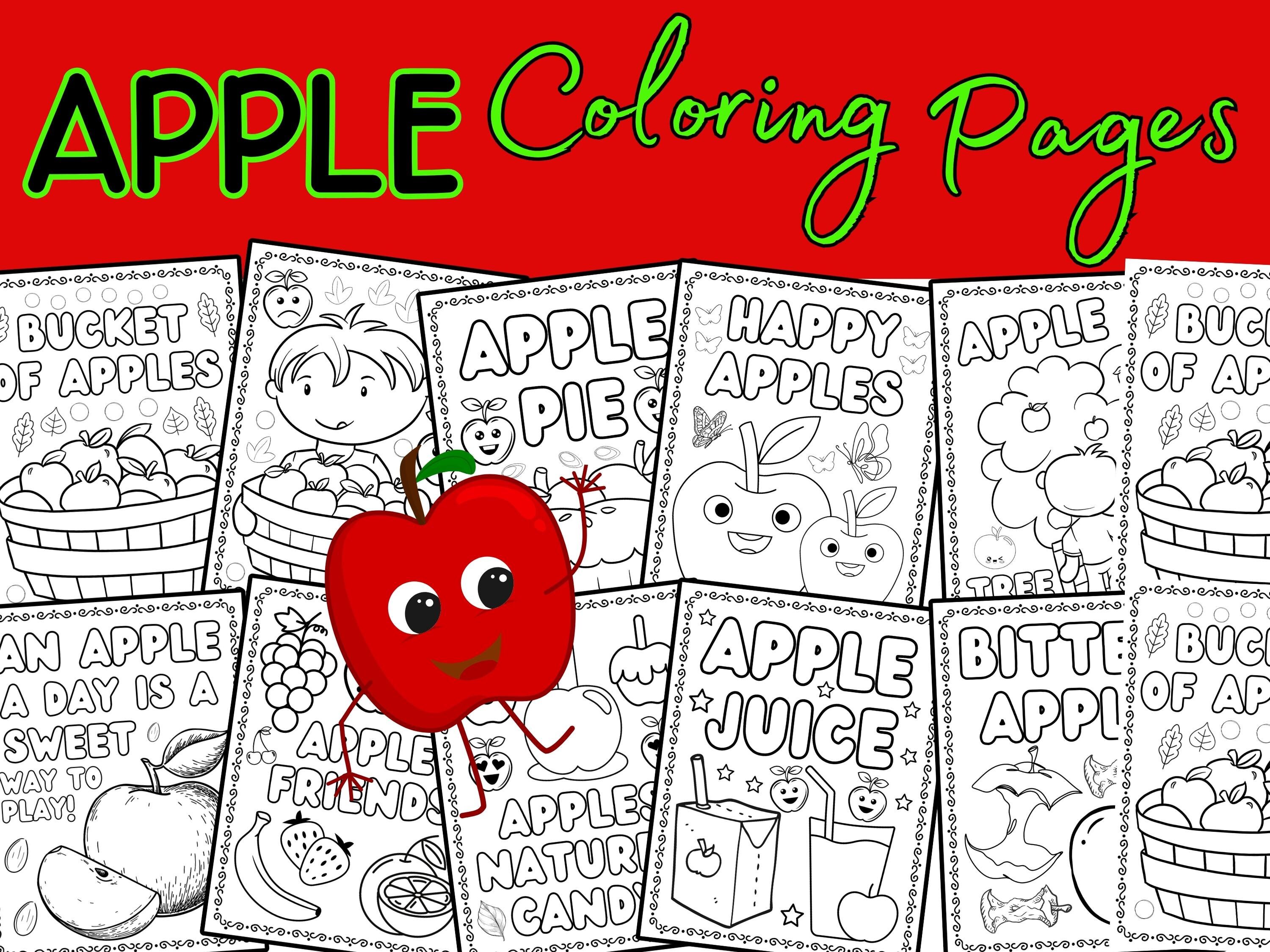 Printable Apples Coloring Pages [2025]