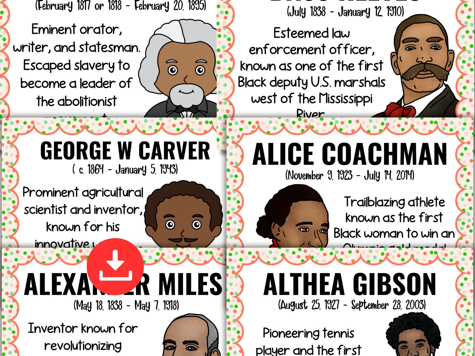 Black History Month Classroom Bulletin Board Set 42 Iconic Figures ...