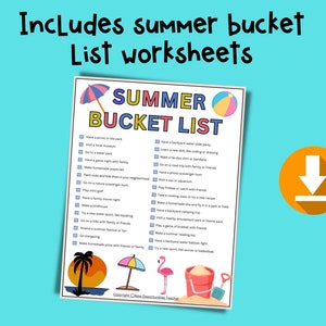 My Summer Bucket List Craft | I Sun Activity for Kindergarten | End of ...