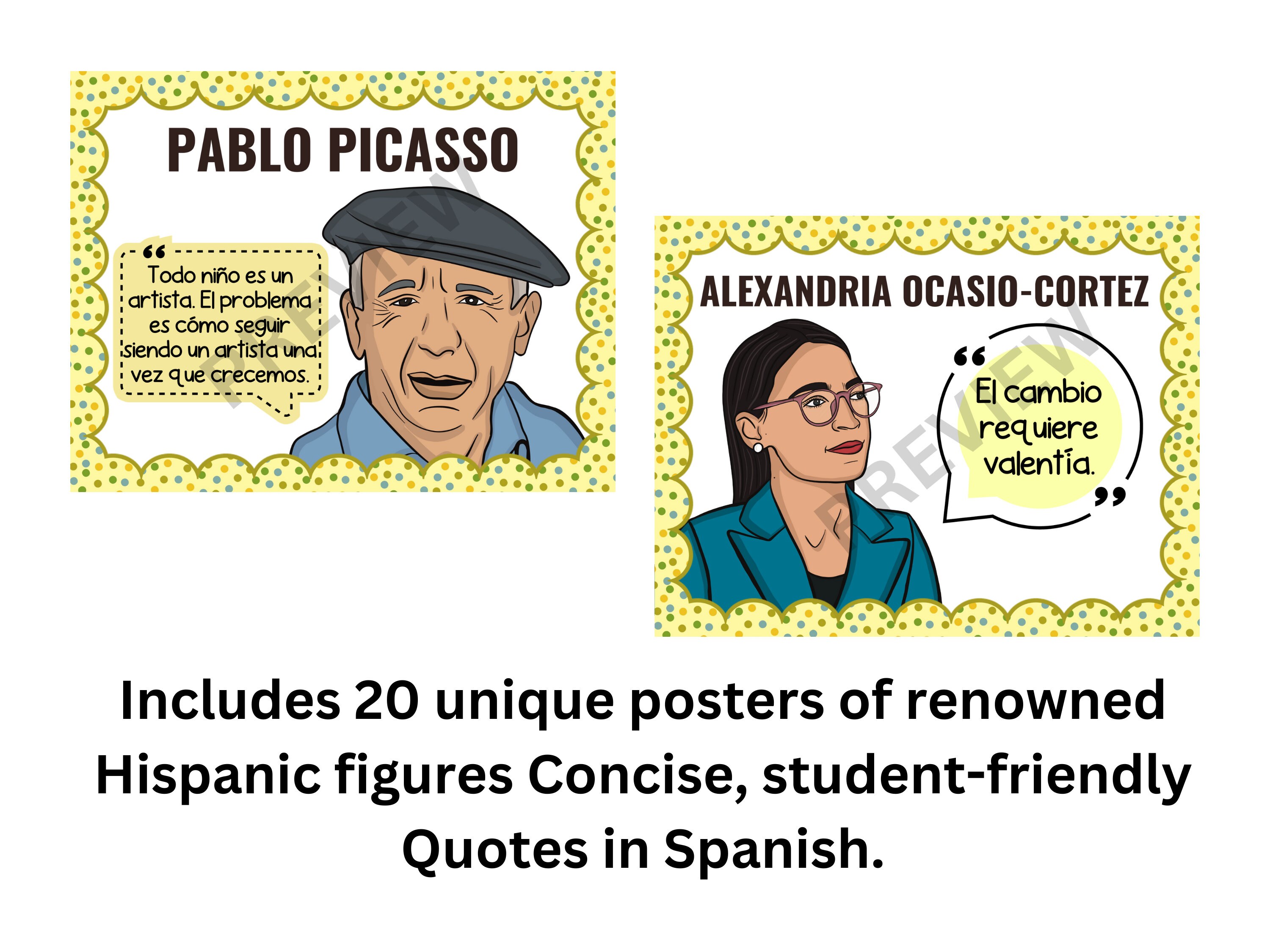 Hispanic Heritage Month Quote Posters | Spanish Classroom Decor ...
