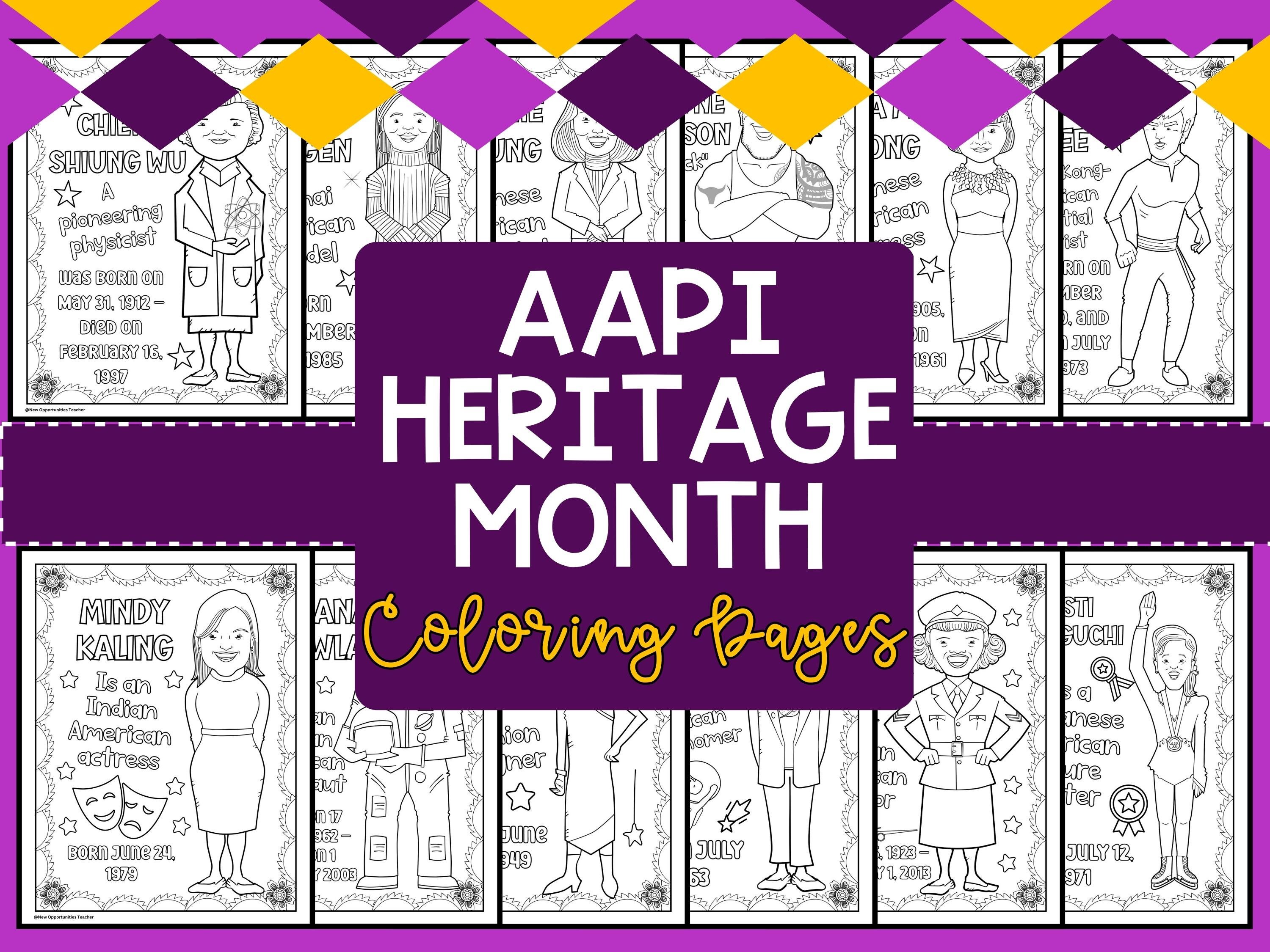 Printable Asian American & Pacific Islander Heritage Month Coloring ...