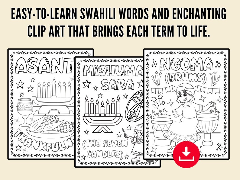 Celebrate Kwanzaa Coloring Pages - Kwanza Principles Coloring Sheets (k ...