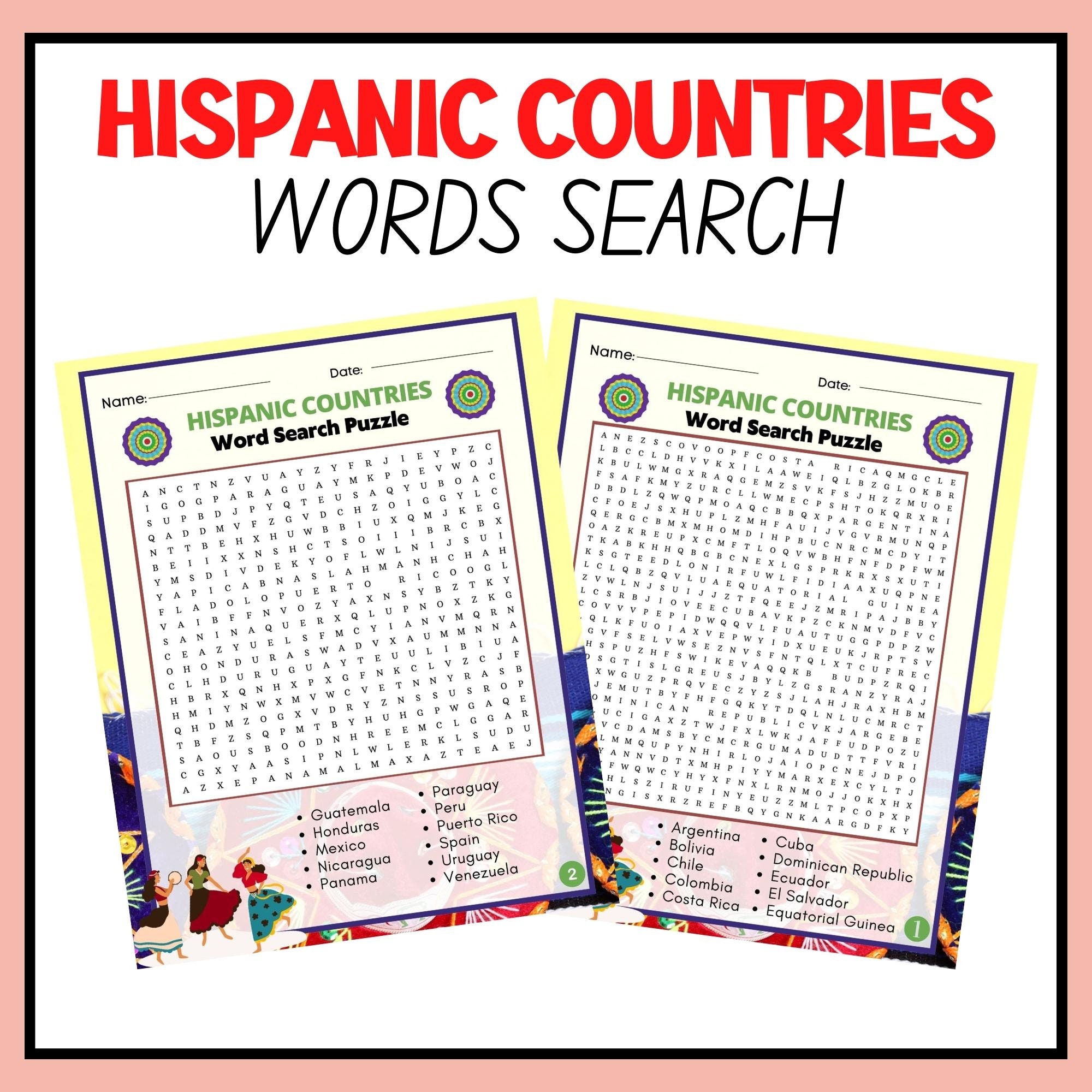 Hispanic Heritage Month Activities BUNDLE Hispanic Heritage Game BUNDLE ...