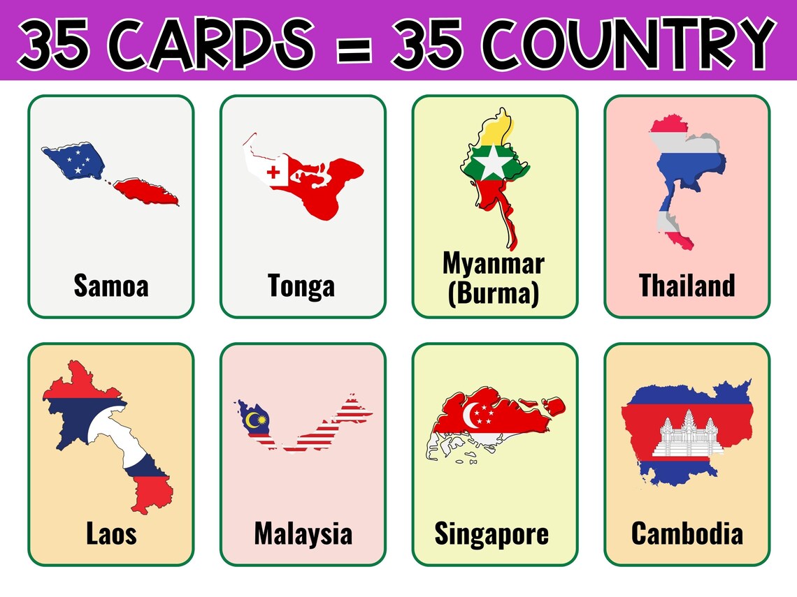 Printable Asian American & Pacific Islander Heritage Month Countries ...