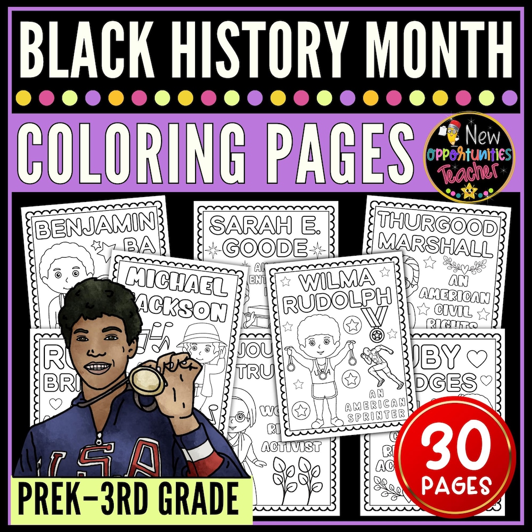 Black History Month Coloring Pages, 30 African American Leaders ...