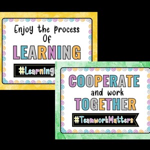 Hashtag Classroom Rules Bulletin Board | Pretty Back to School ...