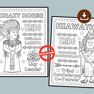 Native American Heritage Month Coloring Pages - Native American Notable ...