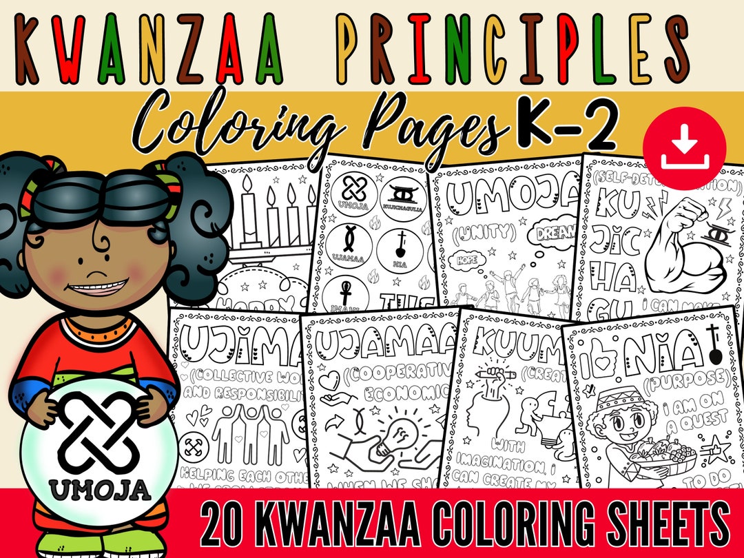 Celebrate Kwanzaa Coloring Pages - Kwanza Principles Coloring Sheets (k ...