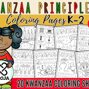 Celebrate Kwanzaa Coloring Pages - Kwanza Principles Coloring Sheets (k ...