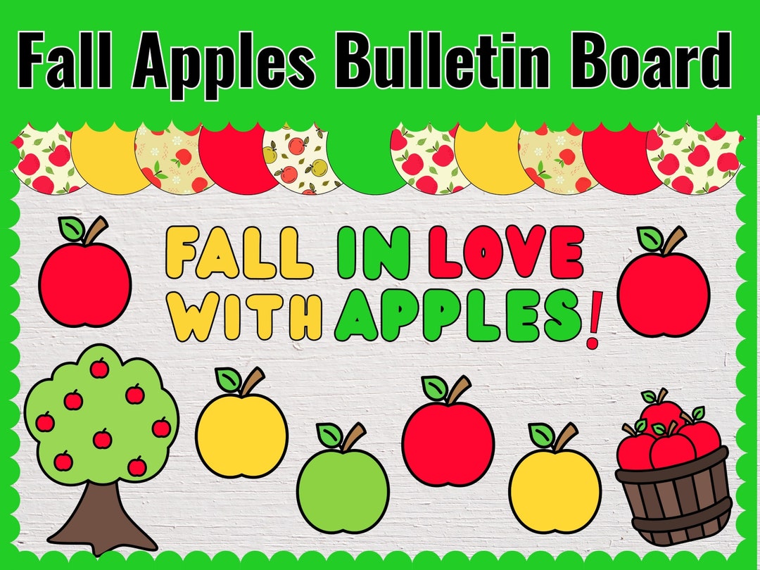 Printable Apple-themed Bulletin Board Set | Fall Autumn September ...