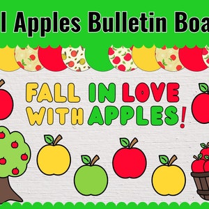 Printable Apple-themed Bulletin Board Set Fall Autumn September ...