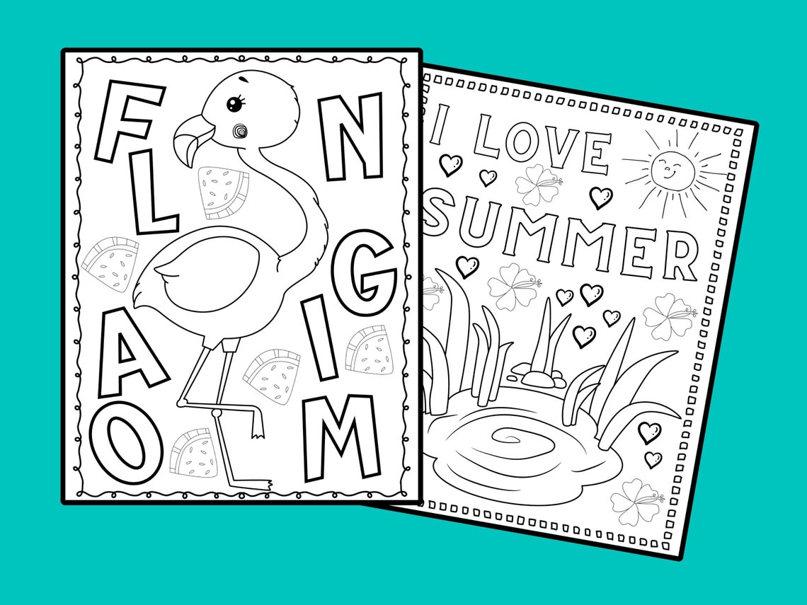 Printable Summer Coloring Pages | End of Year Coloring Sheets | Beach ...