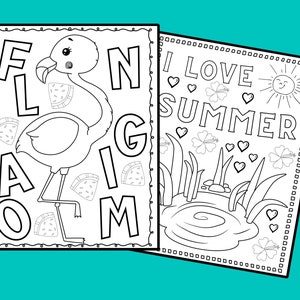 Printable Summer Coloring Pages | End of Year Coloring Sheets | Beach ...