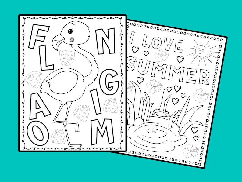 Printable Summer Coloring Pages | End of Year Coloring Sheets | Beach ...