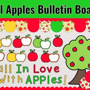 Printable Apple-themed Bulletin Board Set | Fall Autumn September ...